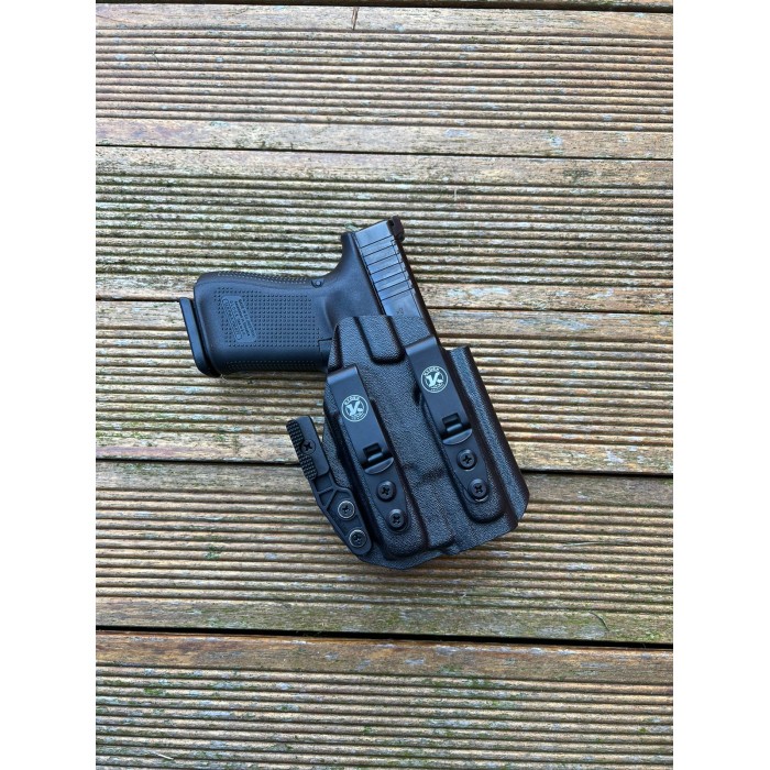 Coldre AIWB Glock G19 / 19x / 23 / 25/ 45 Baldr Mini Preto Destro.